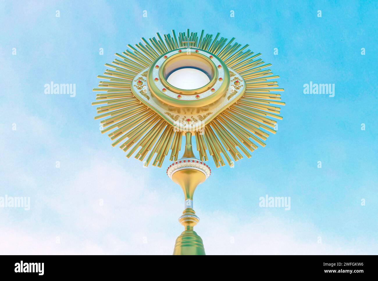 Jesus Christ in the monstrance present in the Sacrament of the ...