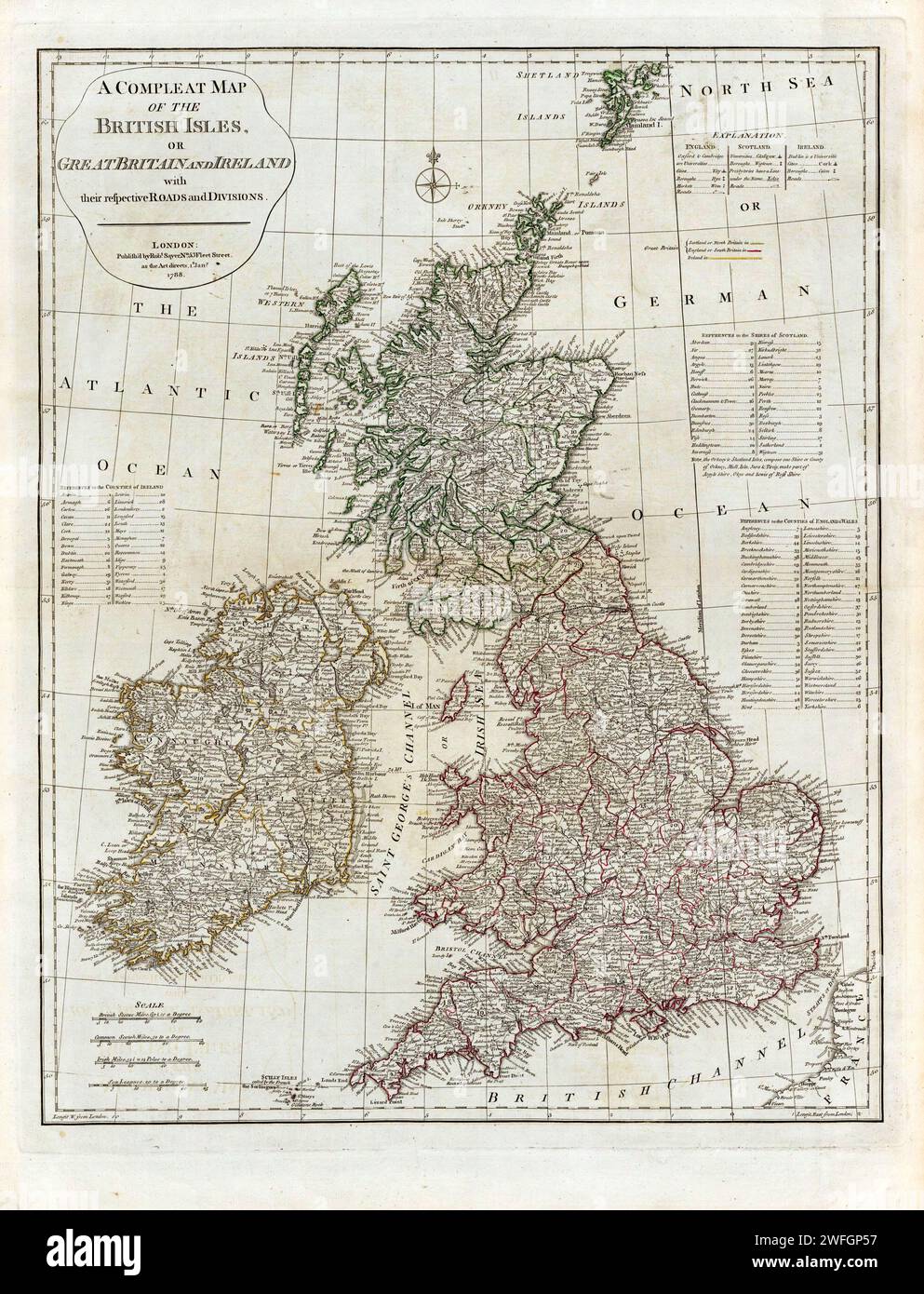 Illustrated map of great britain hi-res stock photography and images ...