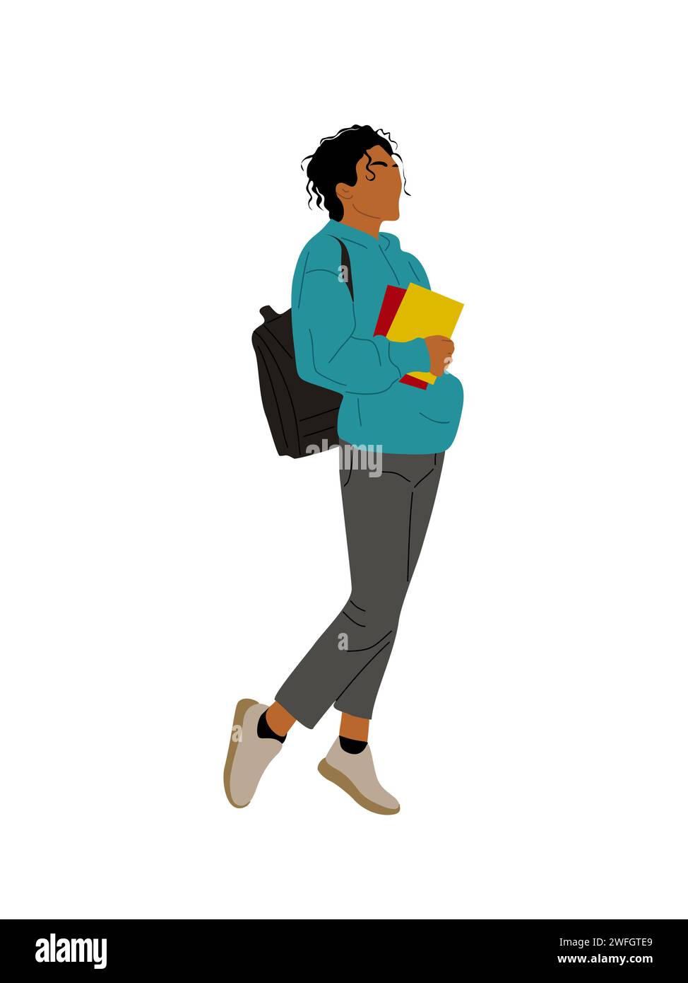 Young girl college or university student vector Stock Vector Image ...