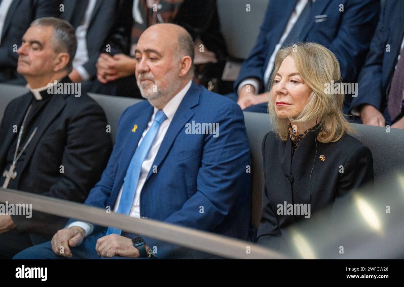 31 January 2024, Berlin: Amy Gutmann, Ambassador of the USA, and Ron ...