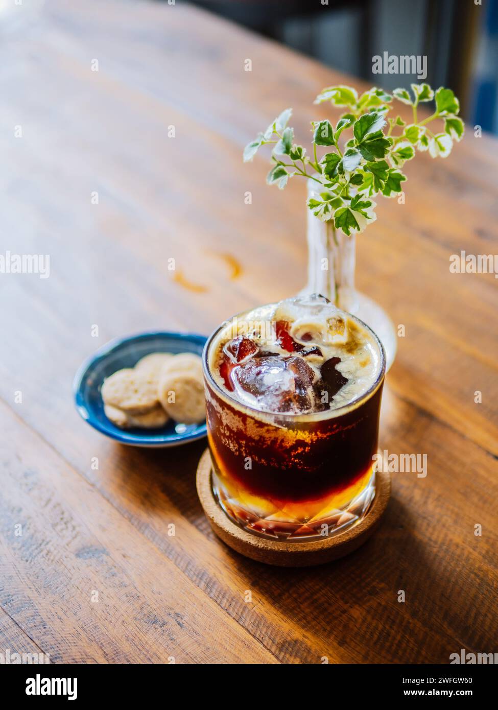 espresso tonic preparation with ice. Espresso Tonic, cold drink with ...