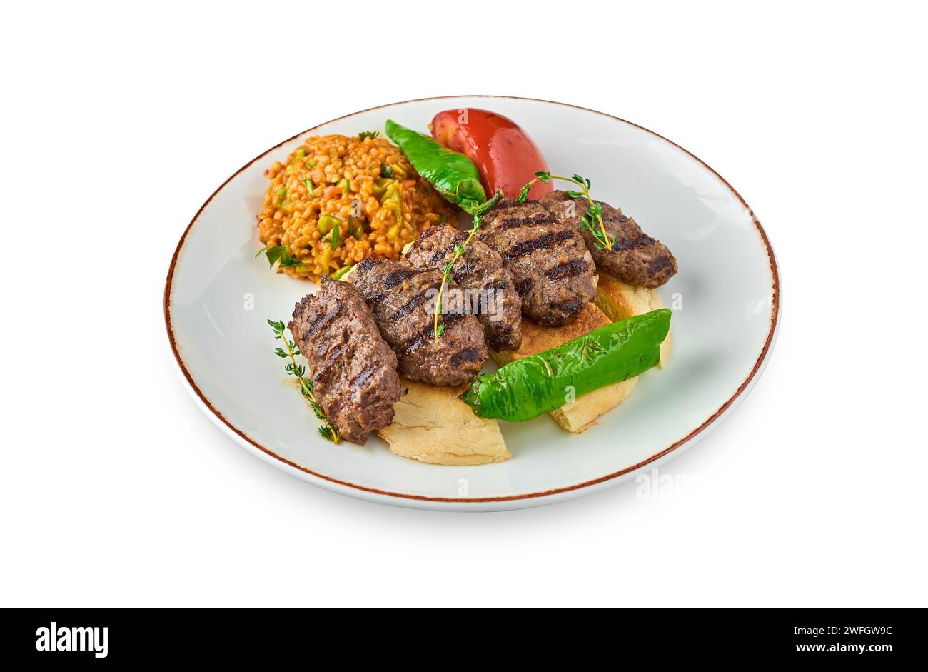 Turkish meatball traditional kofte. Spicy meatballs Kebab or Kebap ...