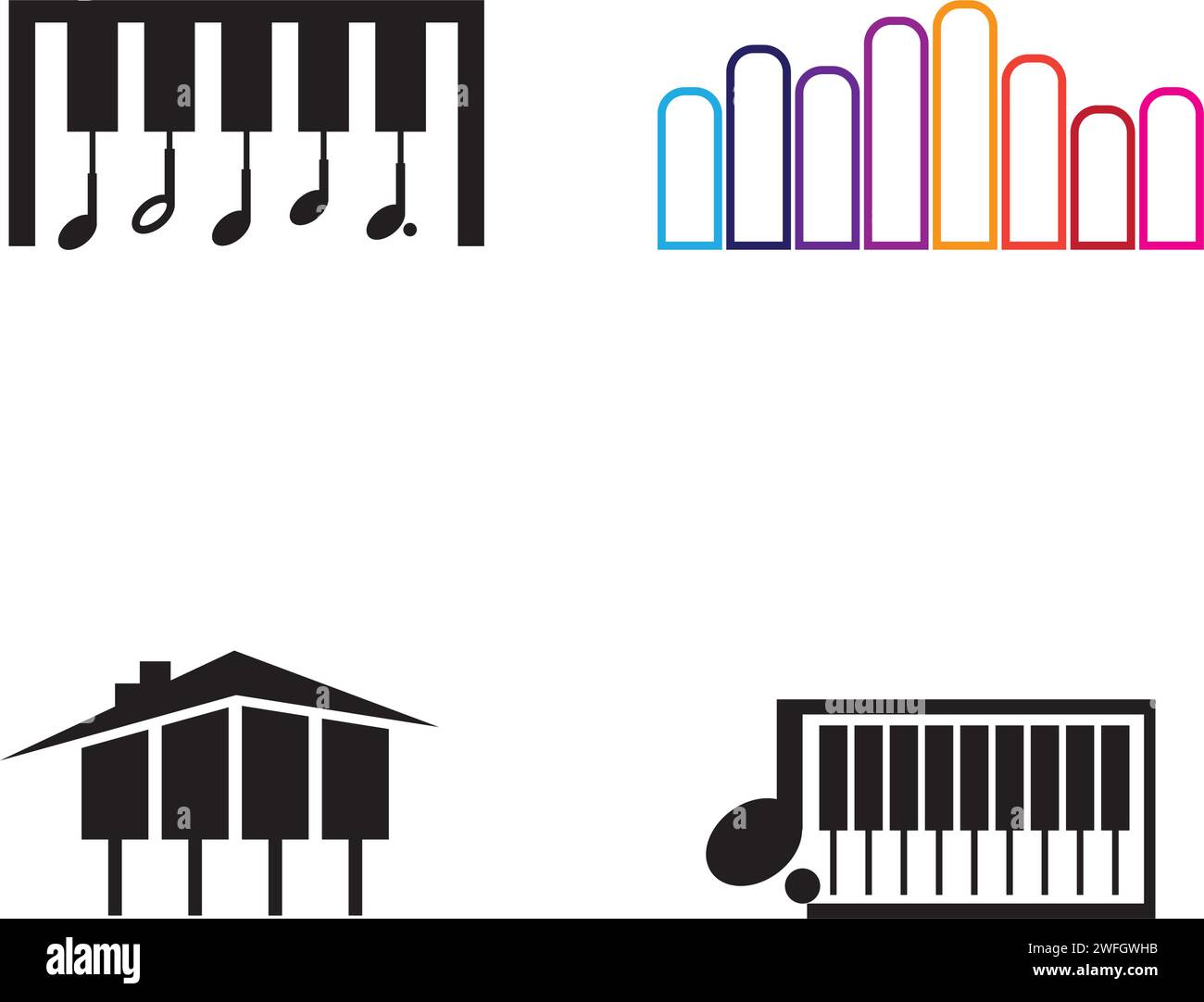 Piano icon vector hi-res stock photography and images - Alamy