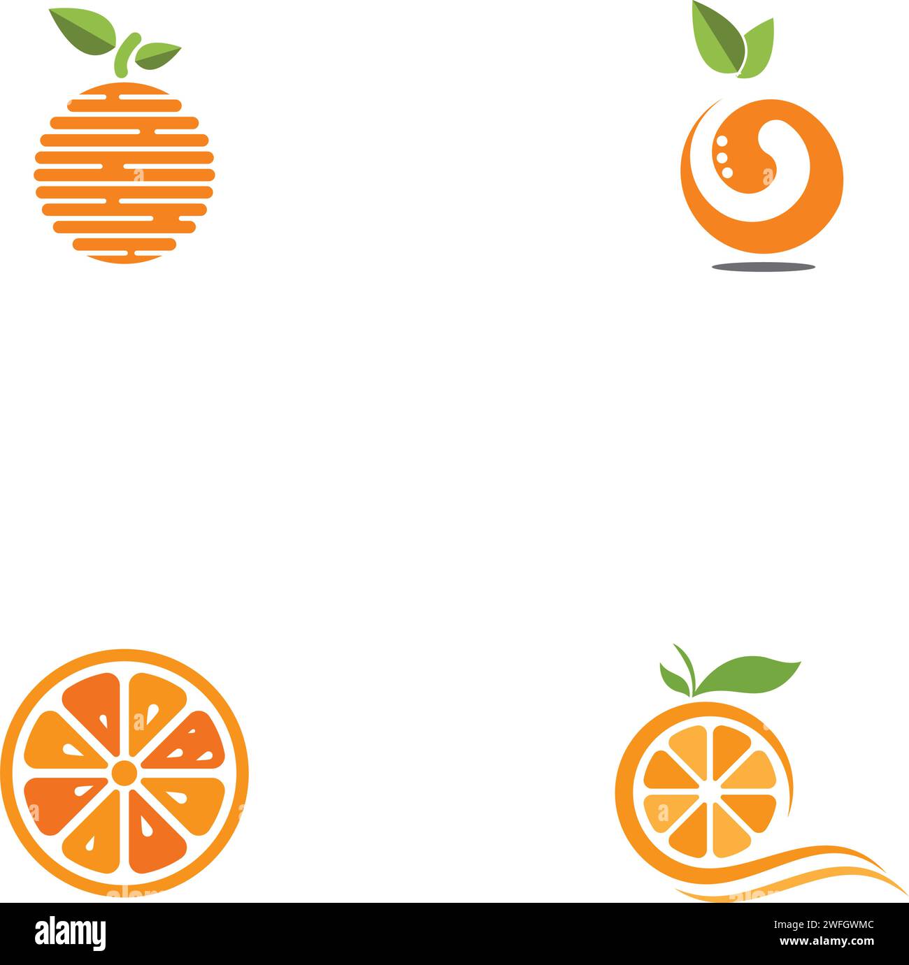 Orange logo design Vector icon illustration design Stock Vector Image ...