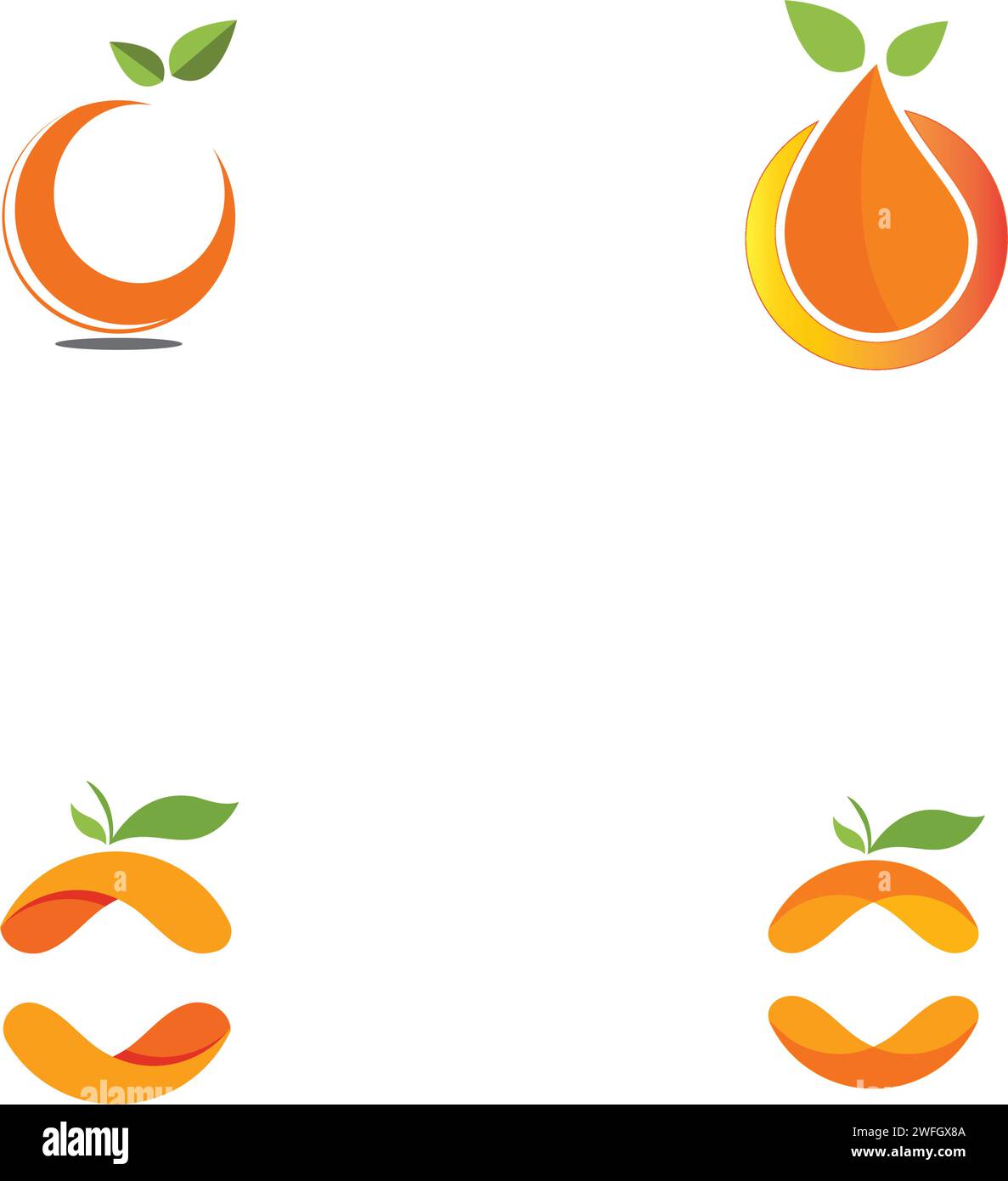 Orange logo design Vector icon illustration design Stock Vector Image ...