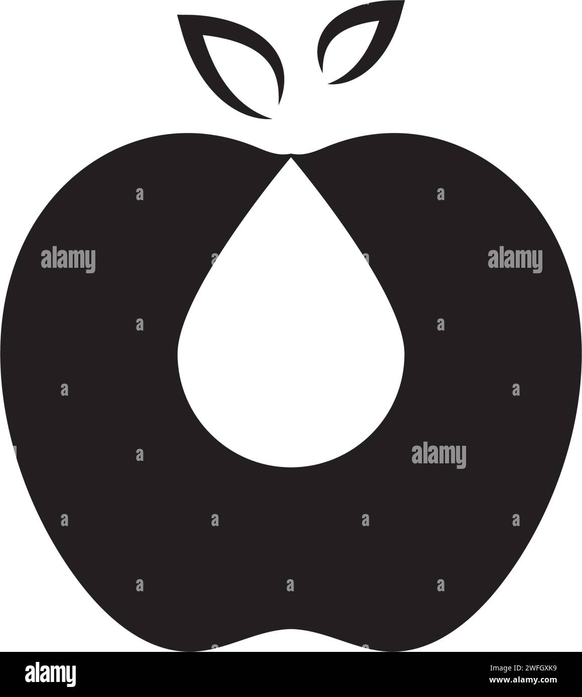 Apple logo vector Black and White Stock Photos & Images - Alamy