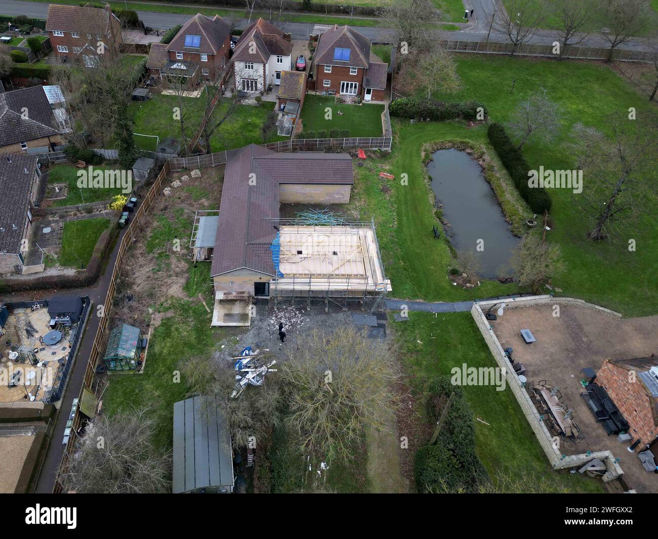 Work continues to demolish an unauthorised spa pool block at the home ...