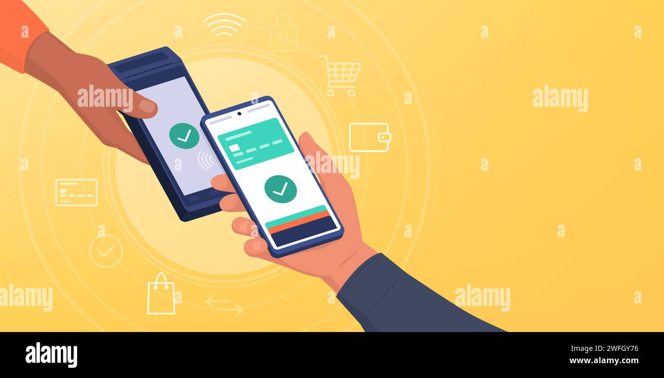 Hands holding credit card using Stock Vector Images - Alamy