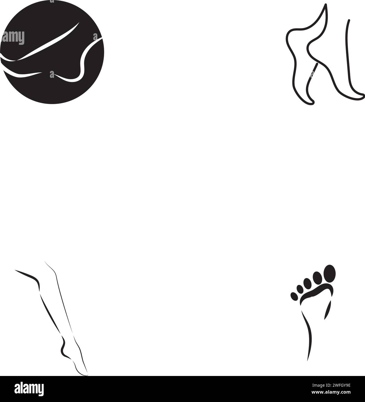 foot Logo Template vector icon illustration design Stock Vector Image ...