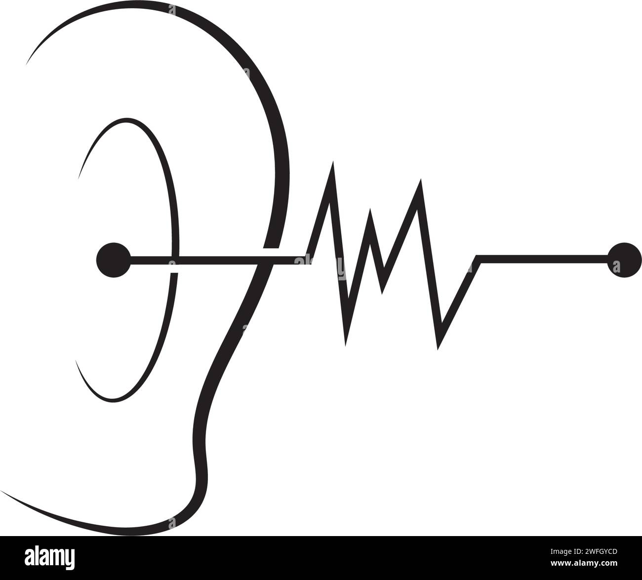 Hearing Vector Illustration design Logo template Stock Vector Image ...