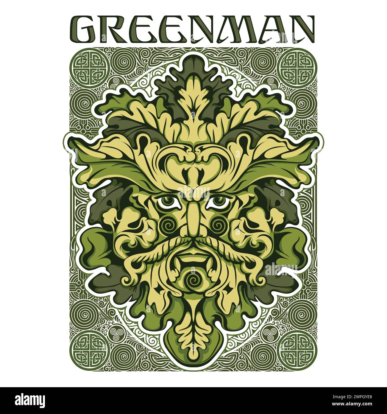Illustration in Celtic Scandinavian style. Illustration of the Green ...