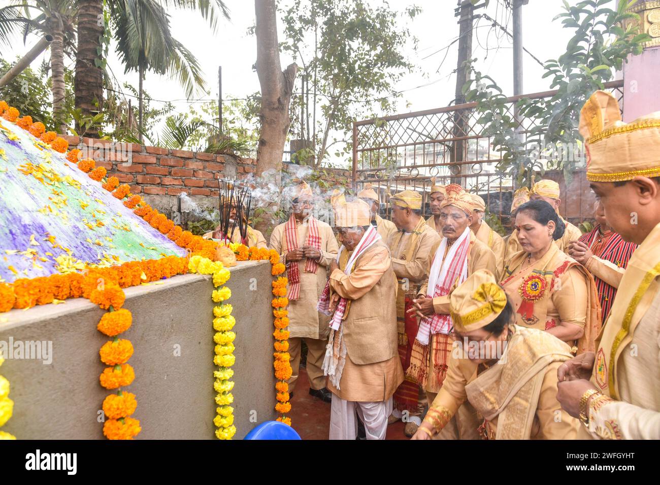GUWAHATI,INDIA- 31 JANUARY 2024: People belonging to Ahom community ...