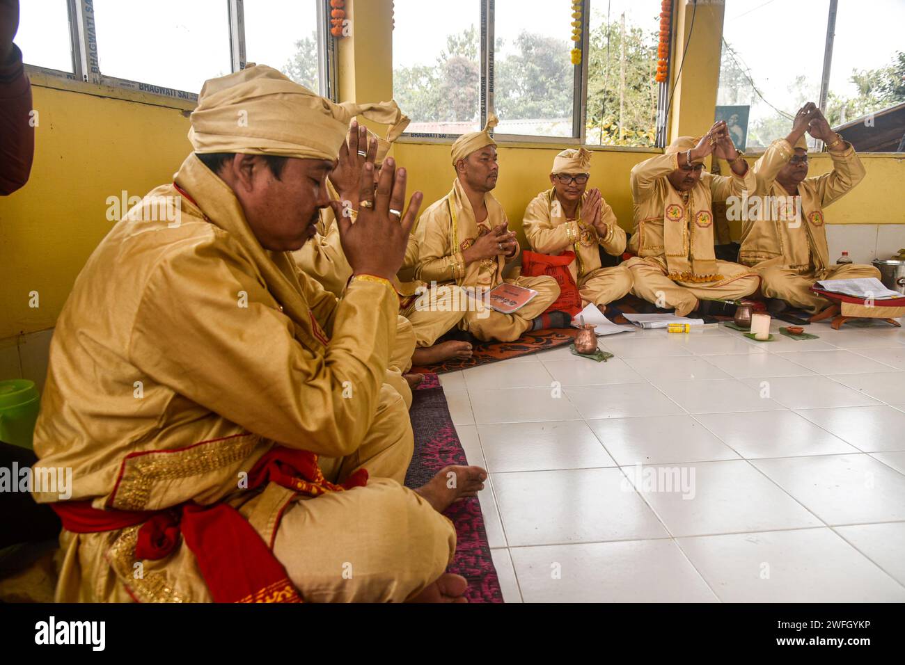 GUWAHATI,INDIA- 31 JANUARY 2024: People belonging to Ahom community ...