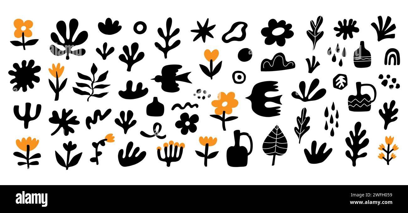 Collection abstract plant shapes hi-res stock photography and images ...