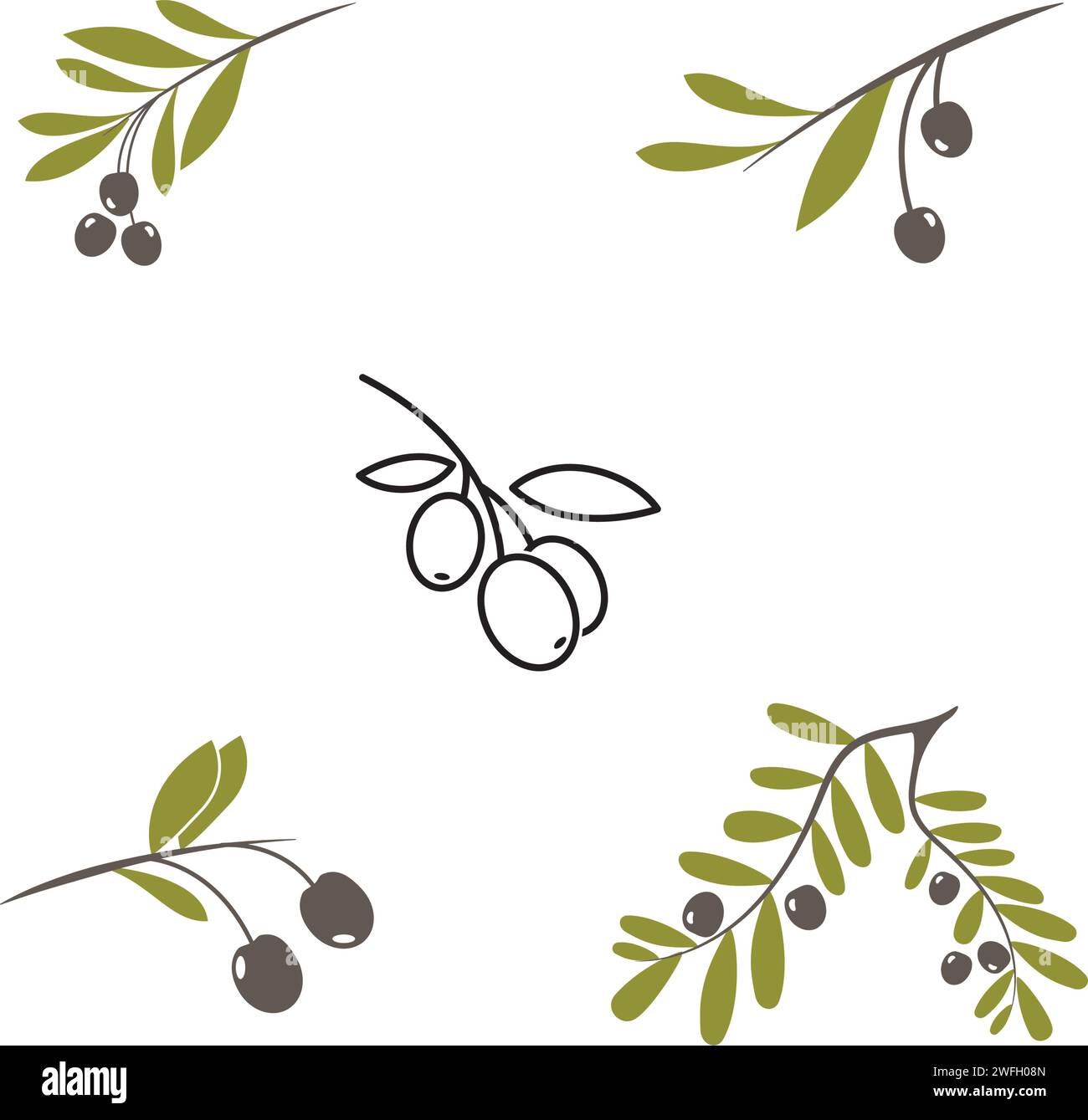 Olive Icon Vector Illustration Design Template Stock Vector Image And Art Alamy