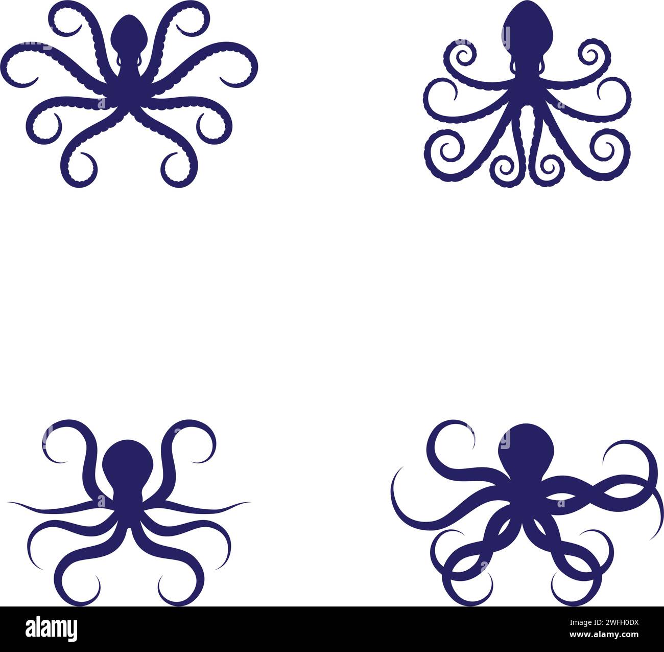 octopus icon Vector Illustration design template Stock Vector Image ...