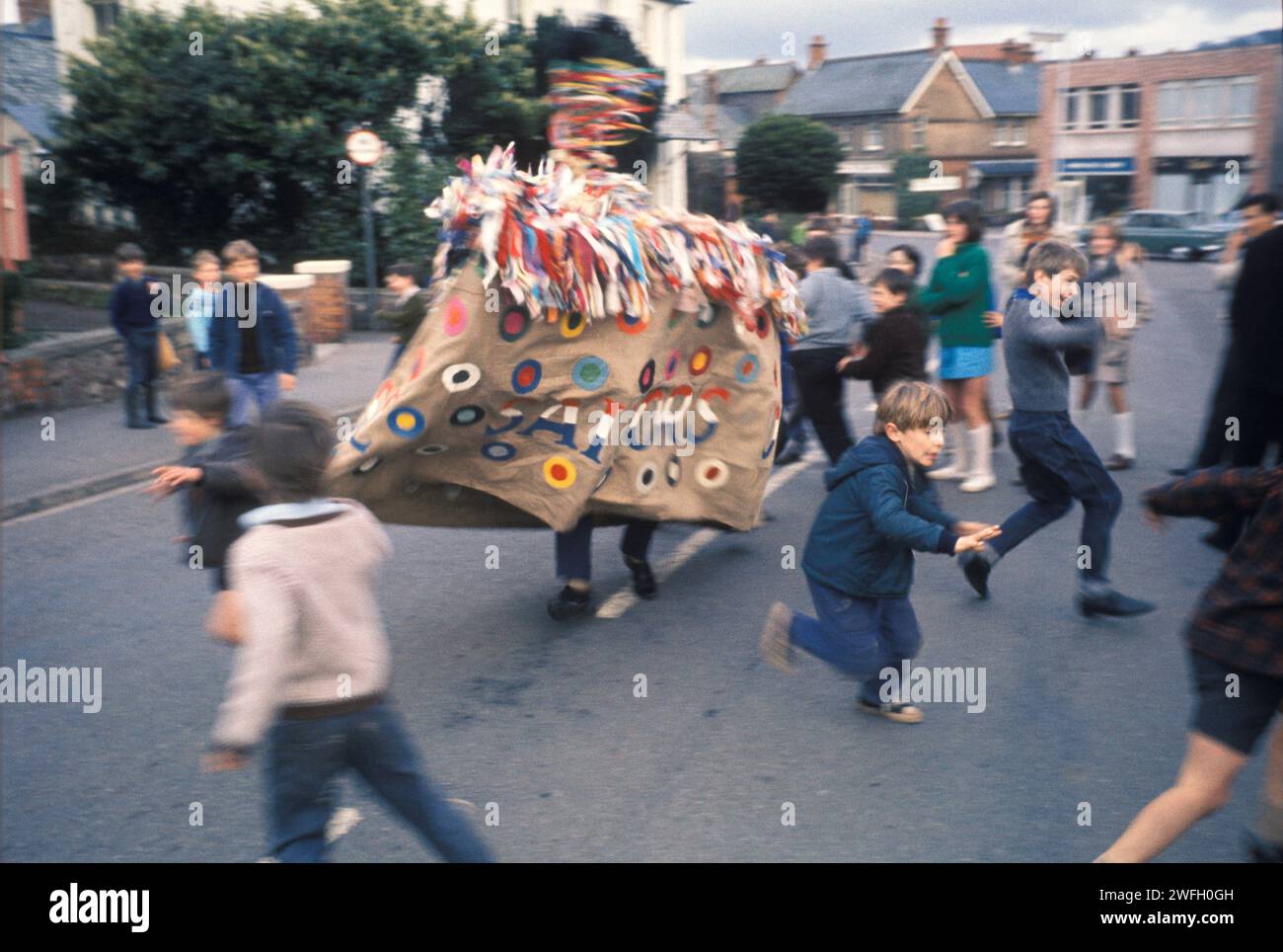 UK folklore traditional annual festival. Minehead Hobby Horse The Obby ...