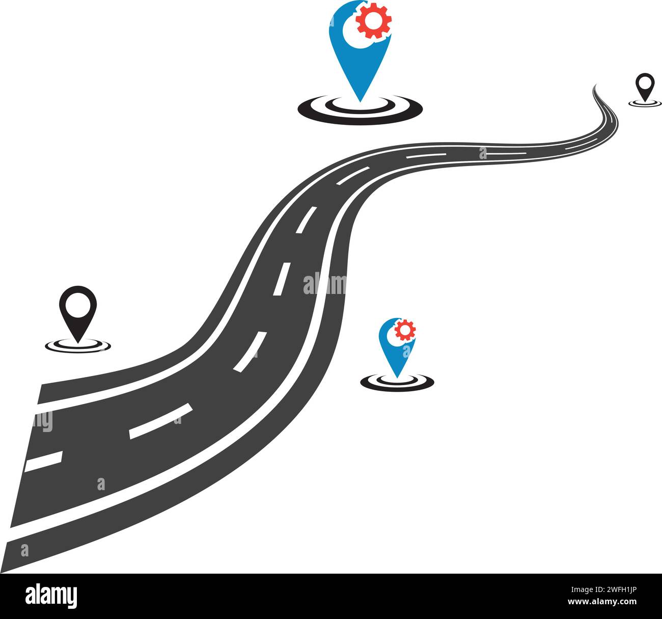 way icon Vector Illustration design Logo template Stock Vector Image ...