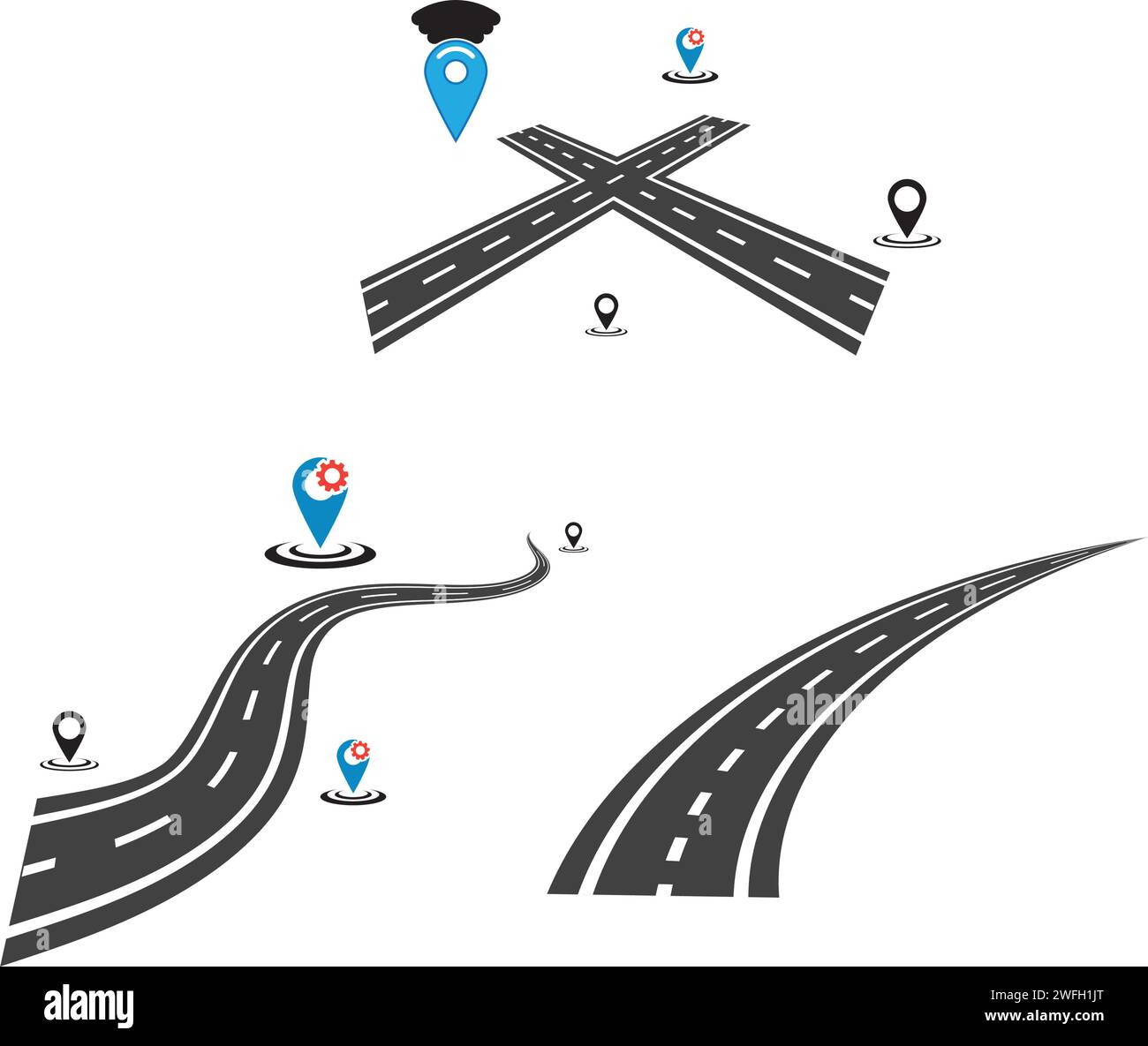 Roadway Stock Vector Images - Alamy