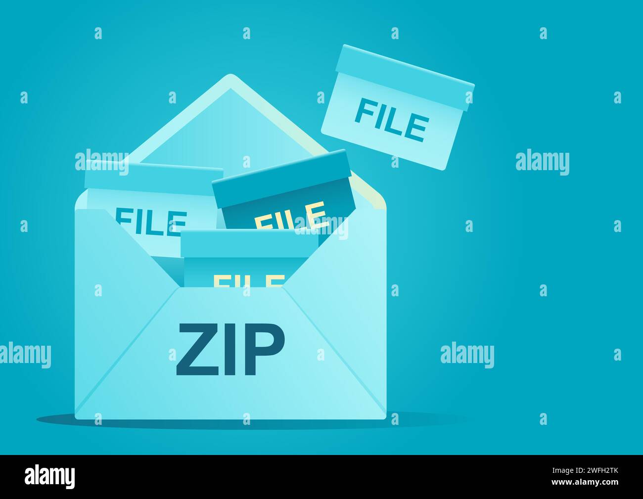 Vector illustration of zip files info graphic Stock Vector Image & Art ...