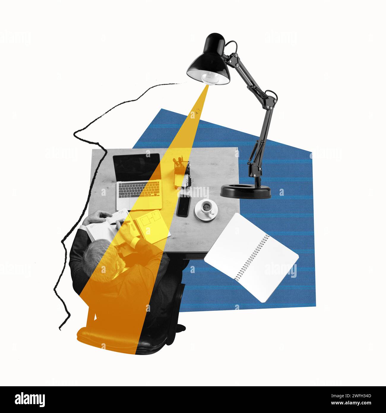 Art project on table Cut Out Stock Images & Pictures - Alamy