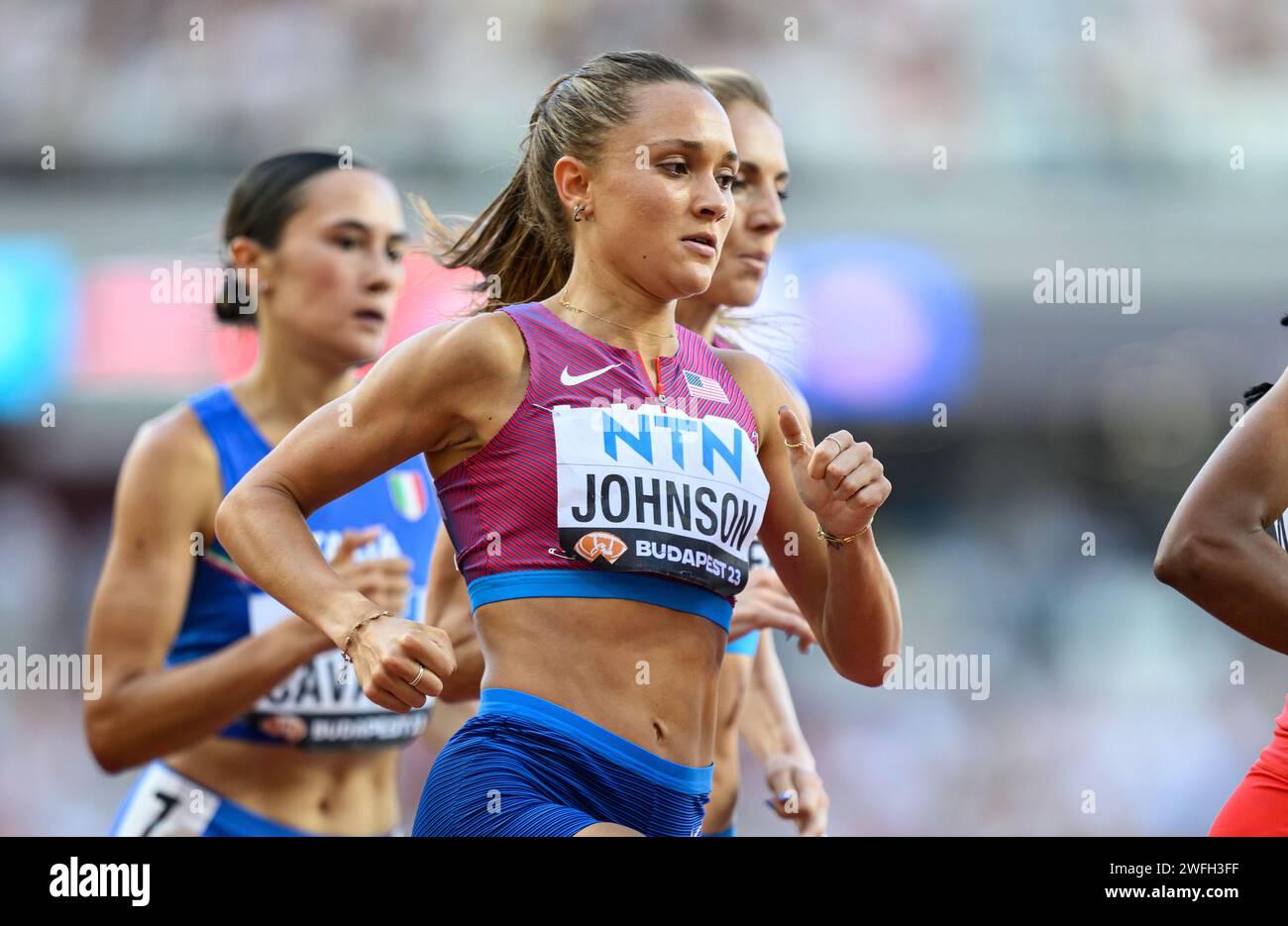 Sinclaire JOHNSON participating in the 1500 meters at the World ...