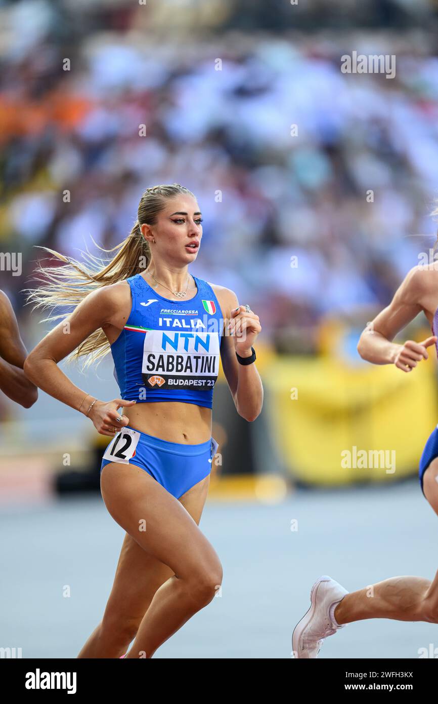 Gaia SABBATINI participating in the 1500 meters at the World Athletics ...