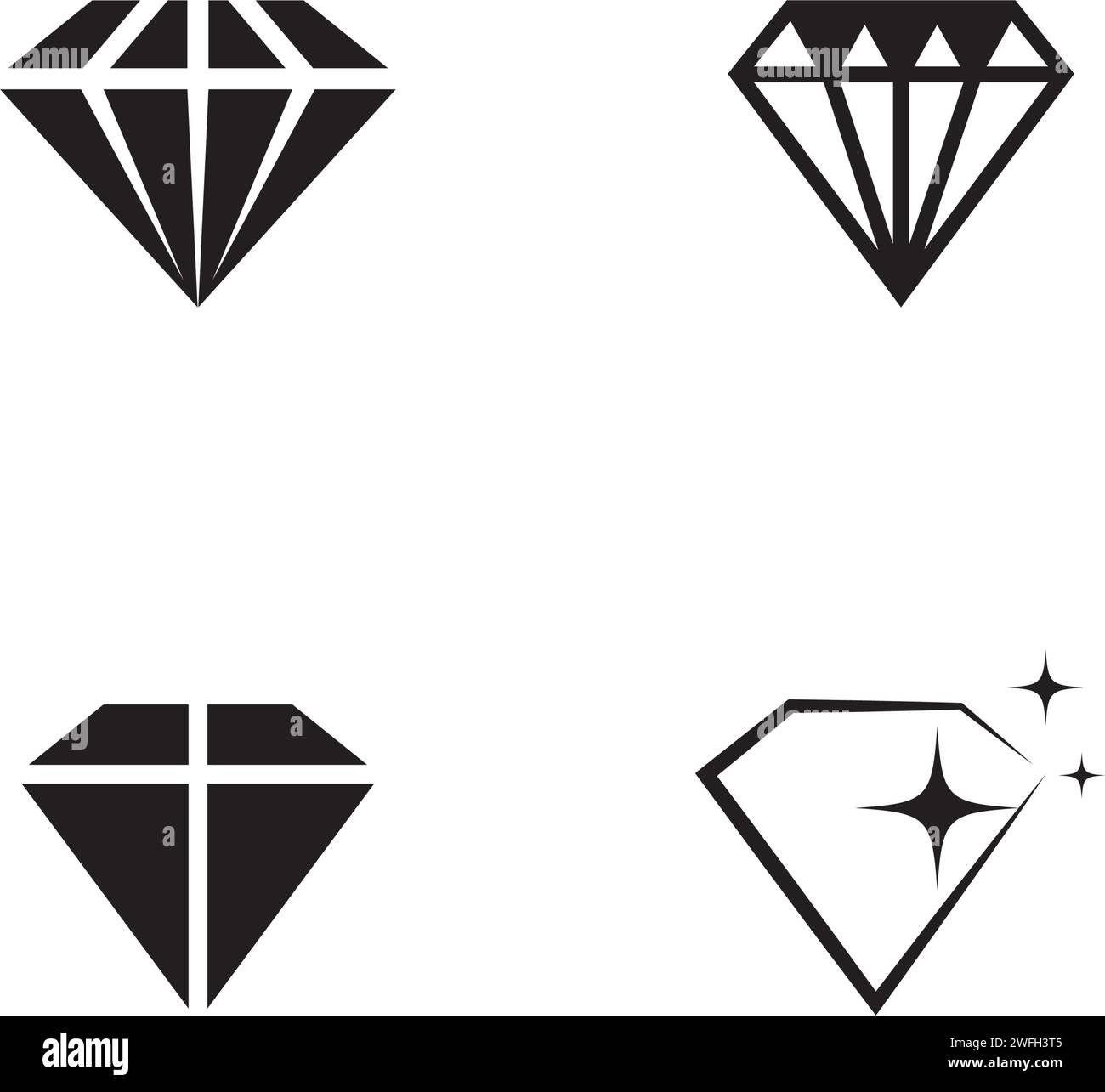 Diamond logo Black and White Stock Photos & Images - Alamy