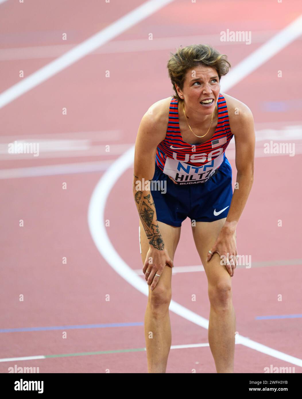 Nikki HILTZ participating in the 1500 meters at the World Athletics ...