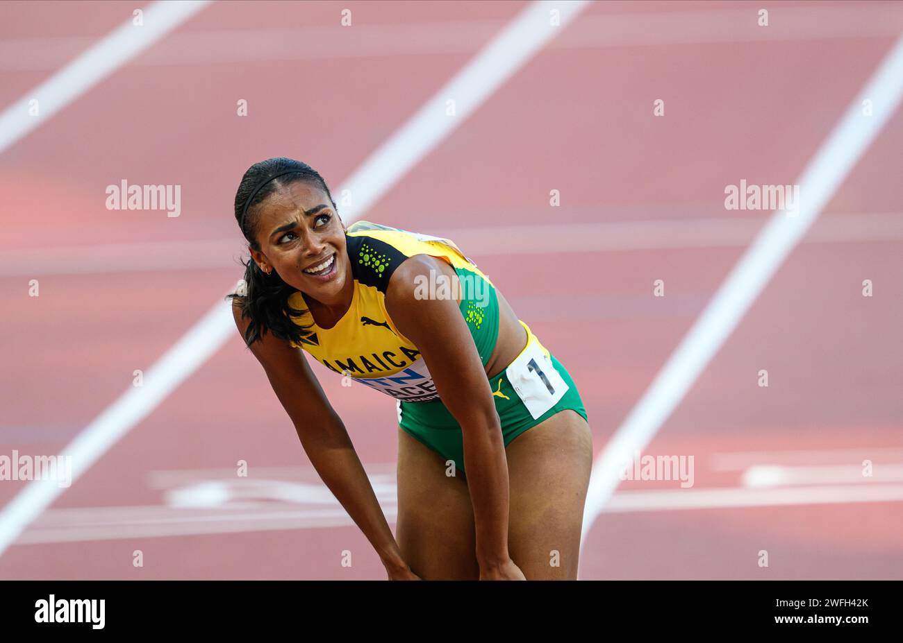 Adelle TRACEY participating in the 1500 meters at the World Athletics ...