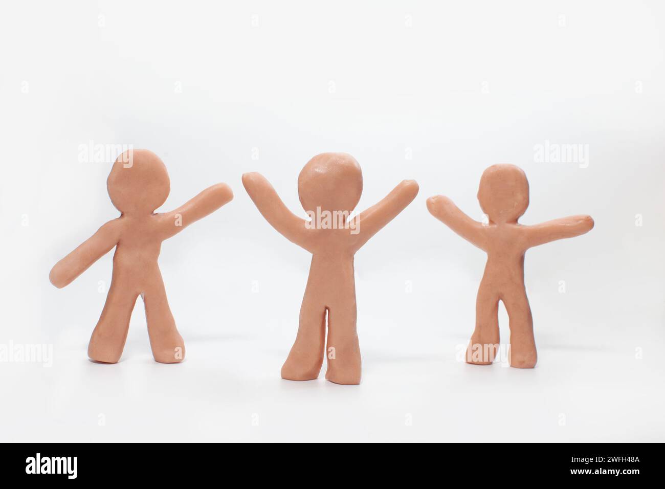 clay people declaring a winner Stock Photo - Alamy