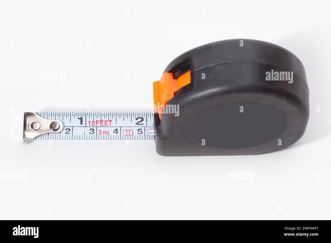 black measuring tape top view Stock Photo - Alamy