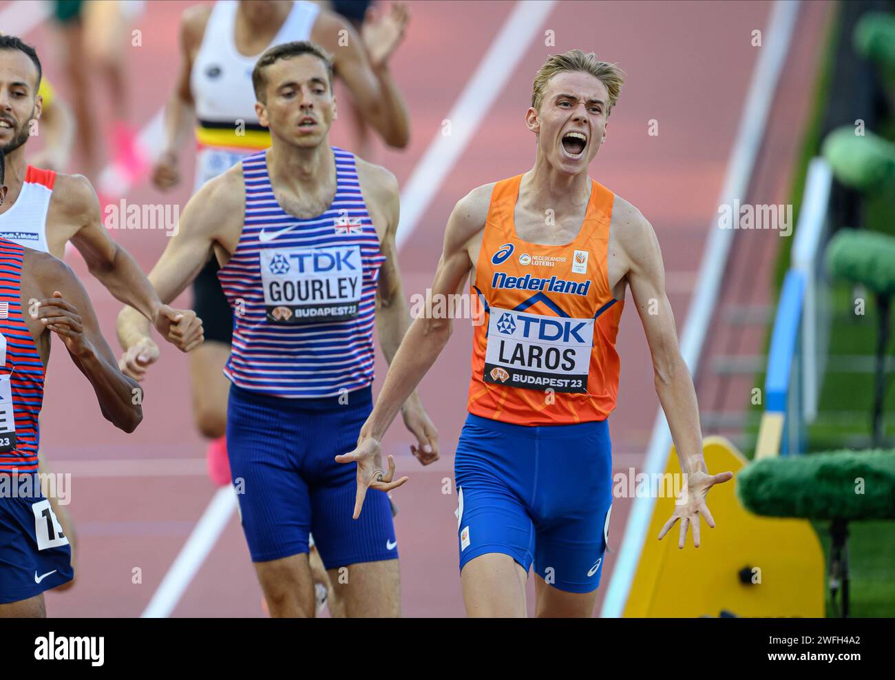 Niels LAROS participating in the 1500 meters at the World Athletics ...