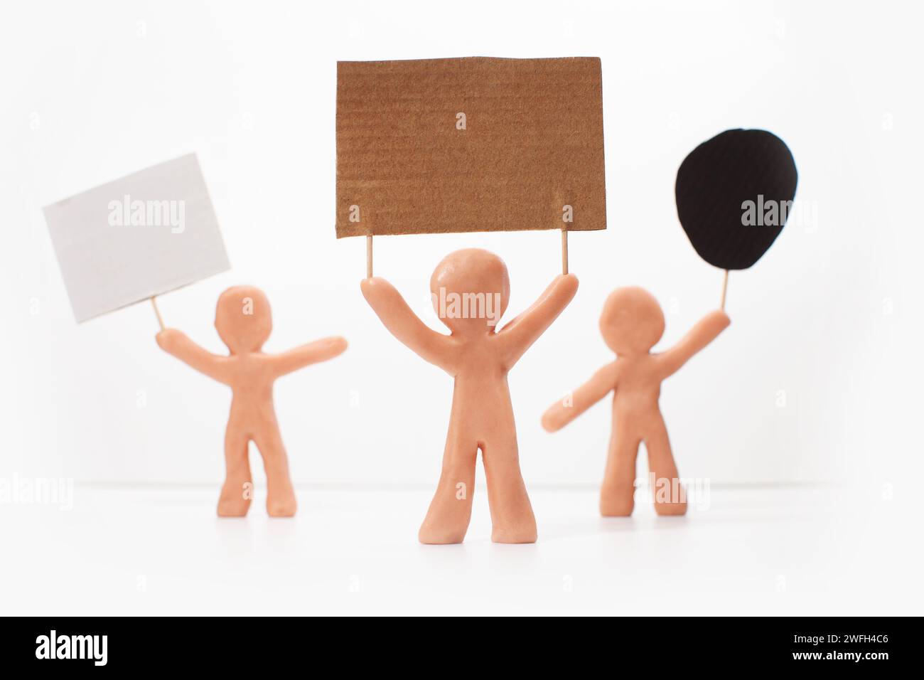 Hands protest sign Cut Out Stock Images & Pictures - Alamy