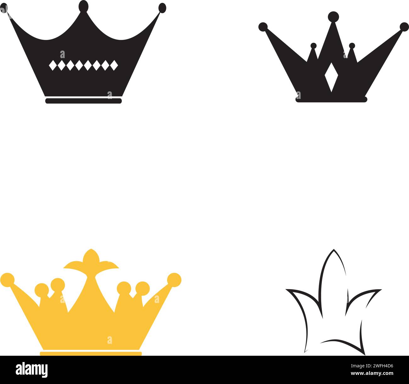 King and queen crown vectors hi-res stock photography and images - Alamy