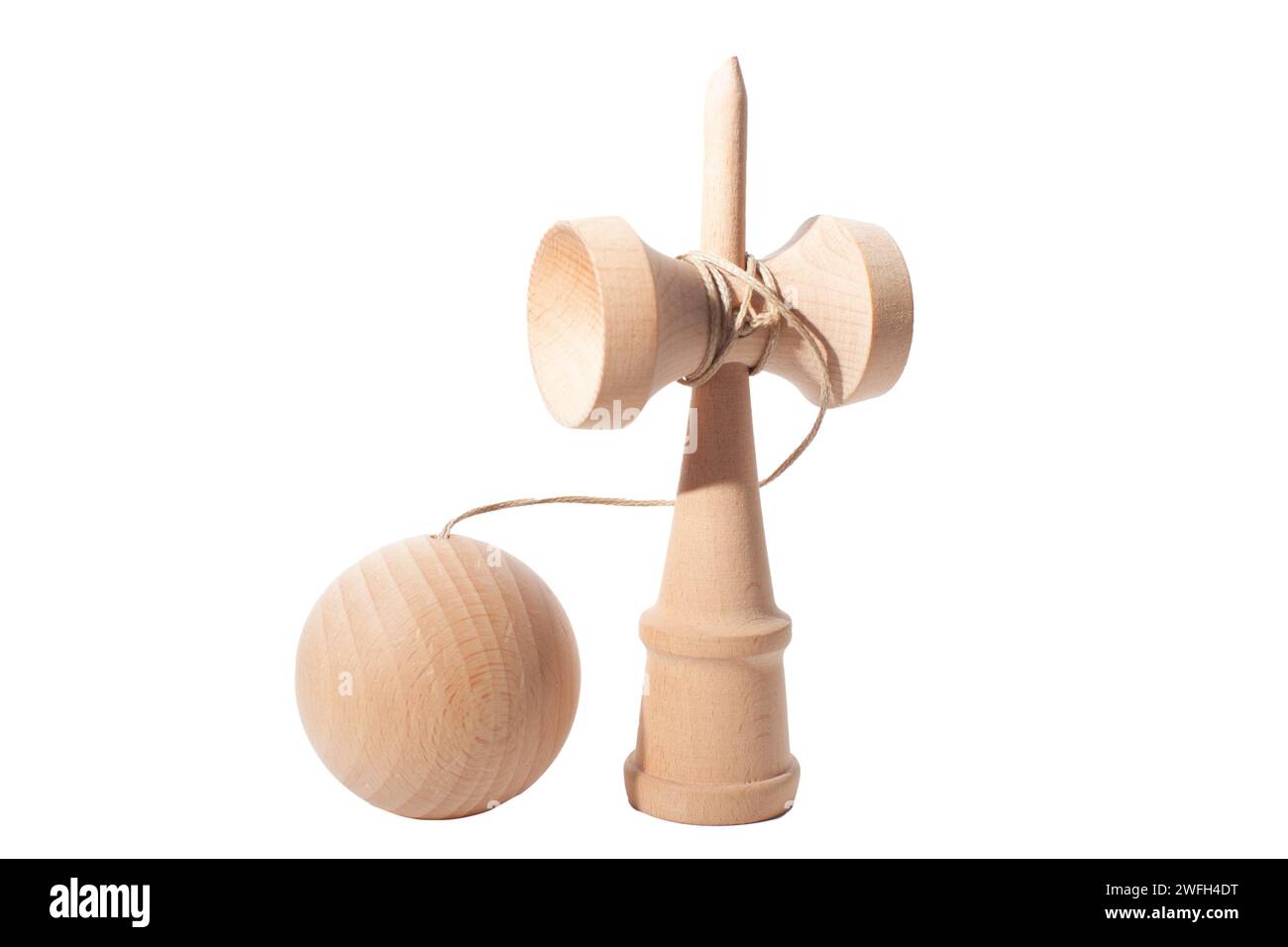 Kendama traditional Japanese toy isolated on white surface Stock Photo ...