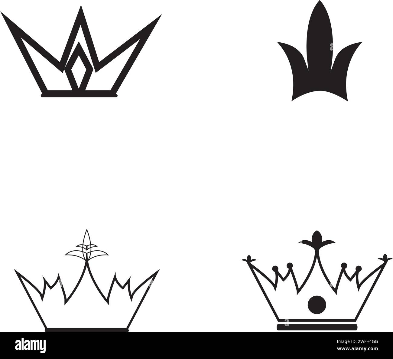 Crown Logo Template vector icon illustration design Stock Vector Image ...