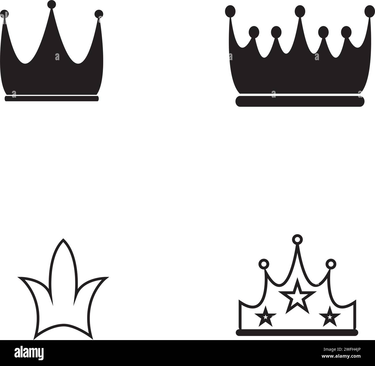 King and queen crown vectors hi-res stock photography and images - Alamy
