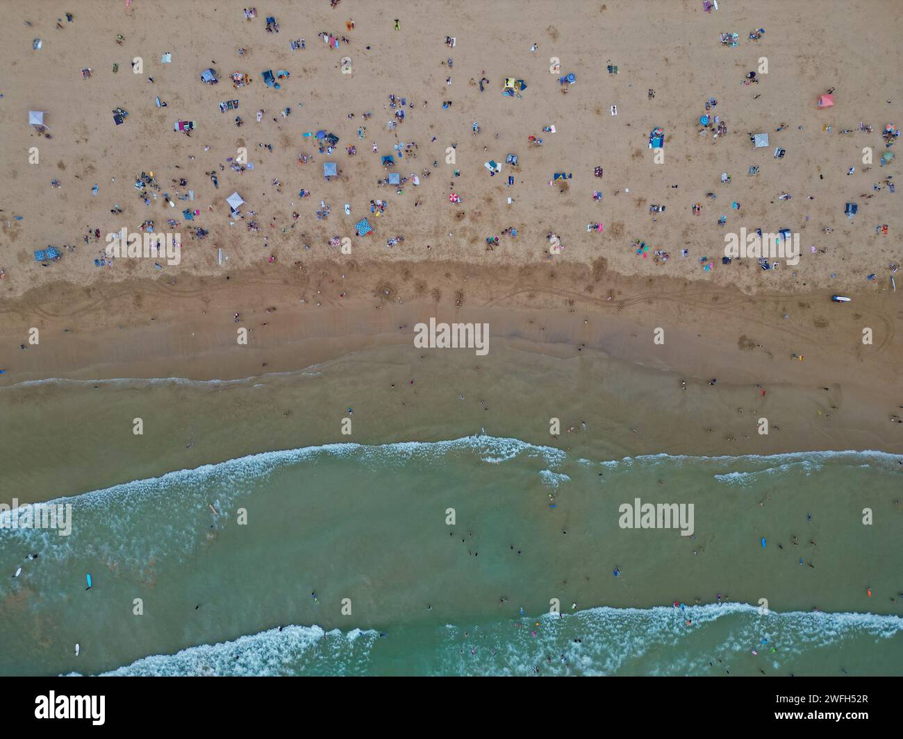 Aerial view people enjoy beach hi-res stock photography and images - Alamy