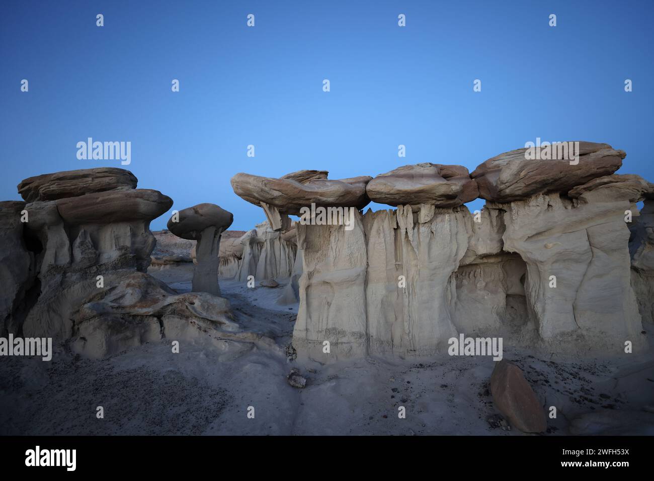 Strange Rock Formation in Bisti Badlands Valley dreams New Mexico USA ...