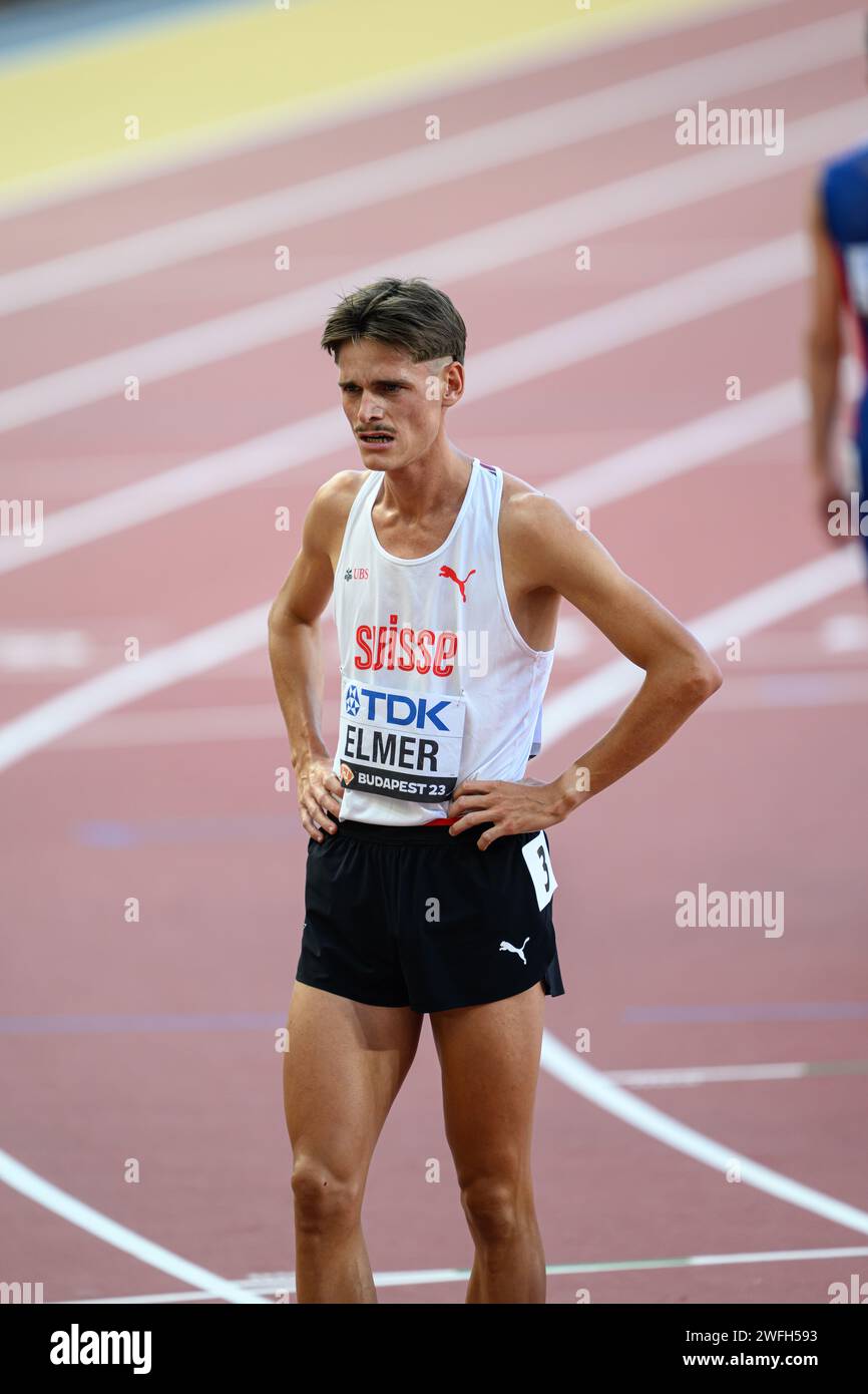 Tom ELMER participating in the 1500 meters at the World Athletics ...