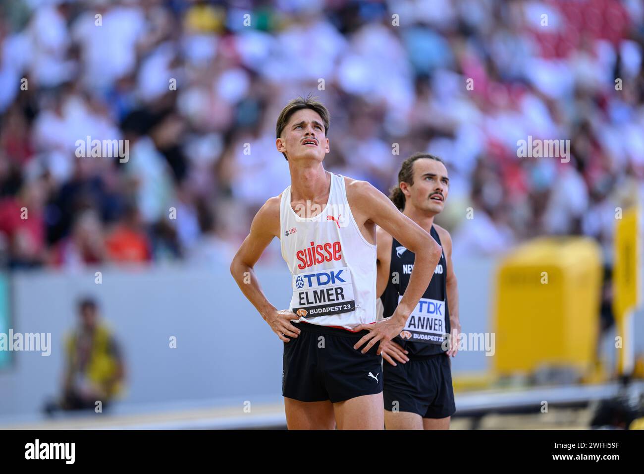 Tom ELMER participating in the 1500 meters at the World Athletics ...