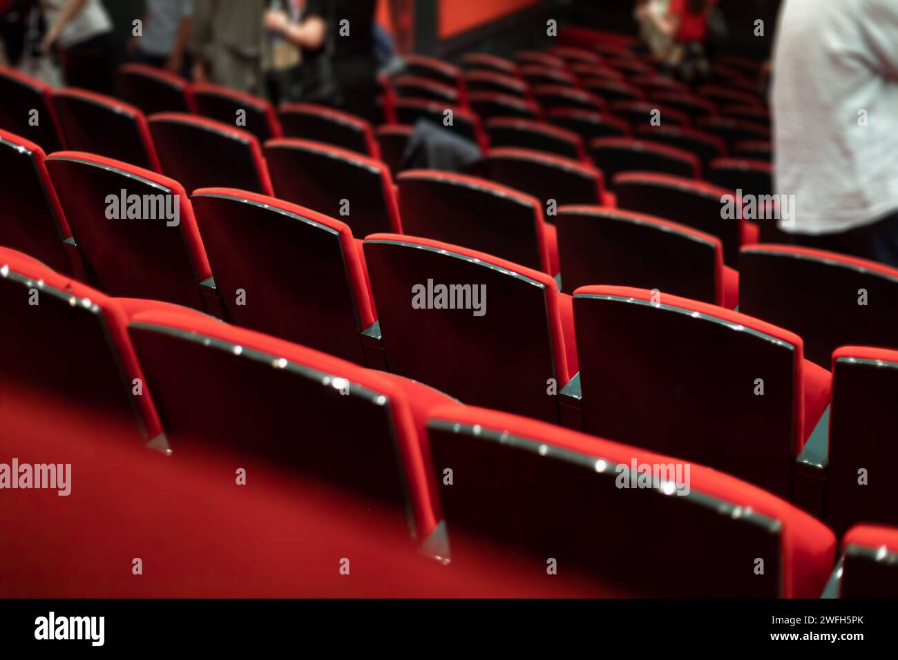 people taking seats before theater play Stock Photo - Alamy