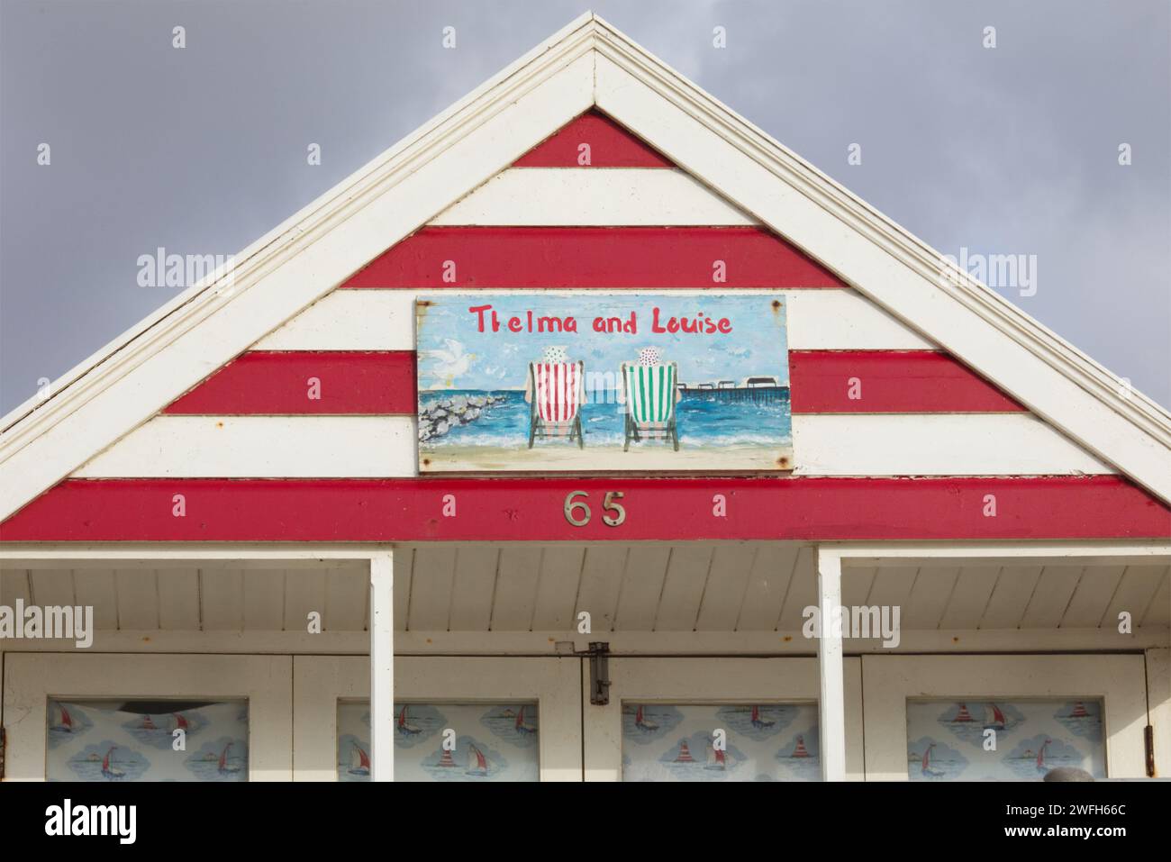 Thelma and Louise beach hut Stock Photo - Alamy