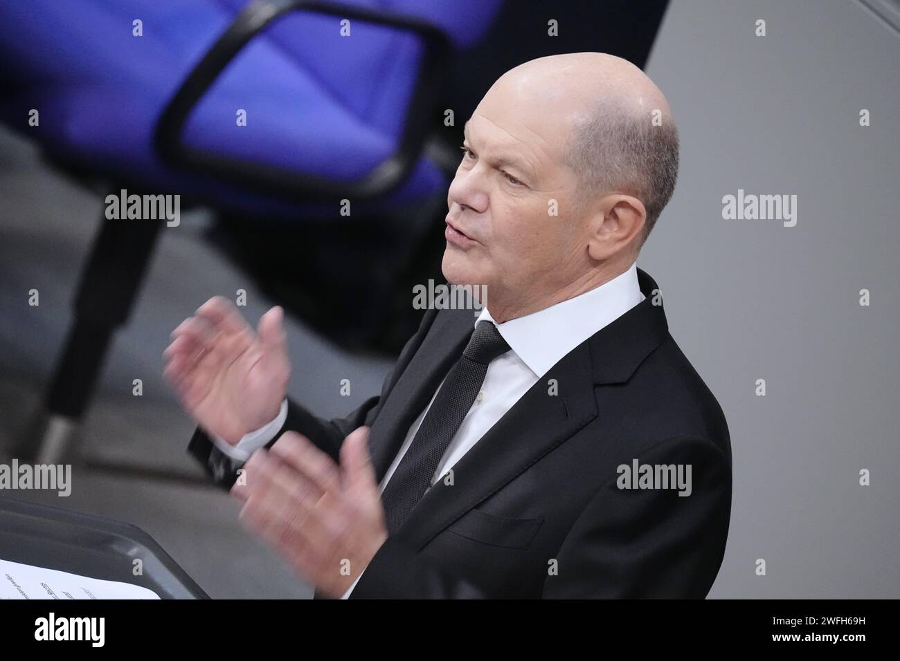 Berlin, Germany. 31st Jan, 2024. Federal Chancellor Olaf Scholz (SPD ...