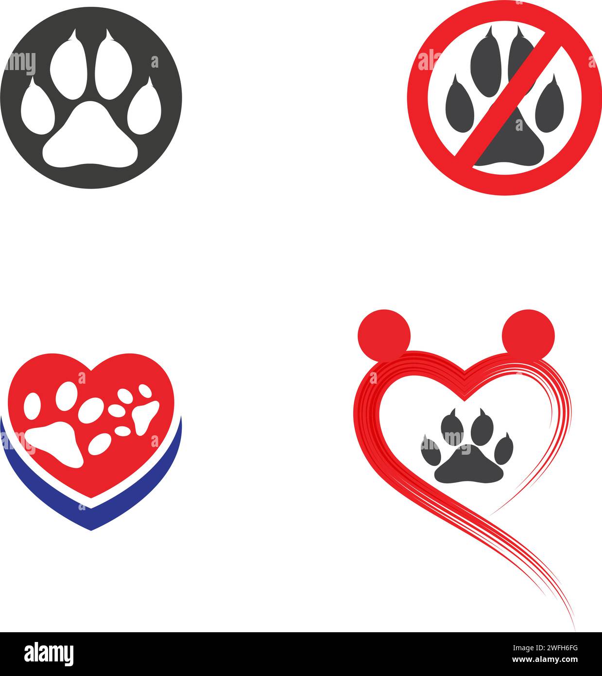 Paw Logo design vector illustration design template Stock Vector Image ...