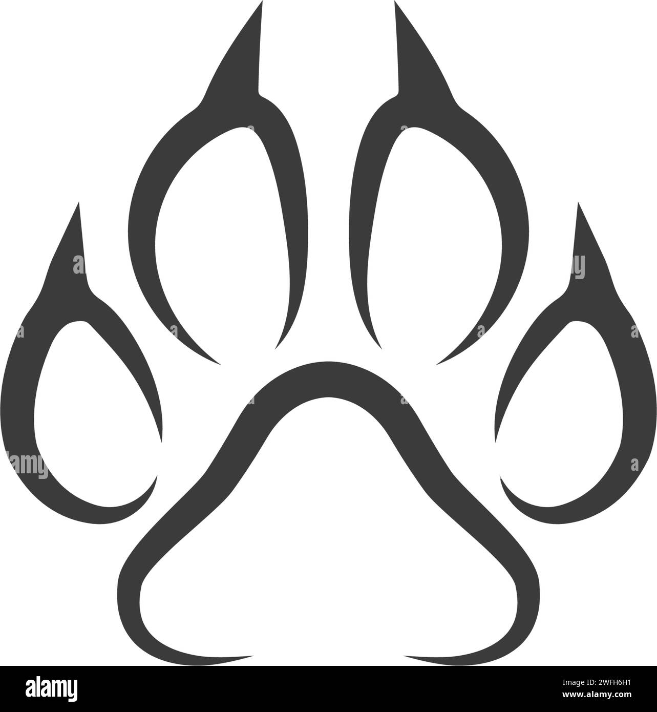 Paw Logo design vector illustration design template Stock Vector Image ...