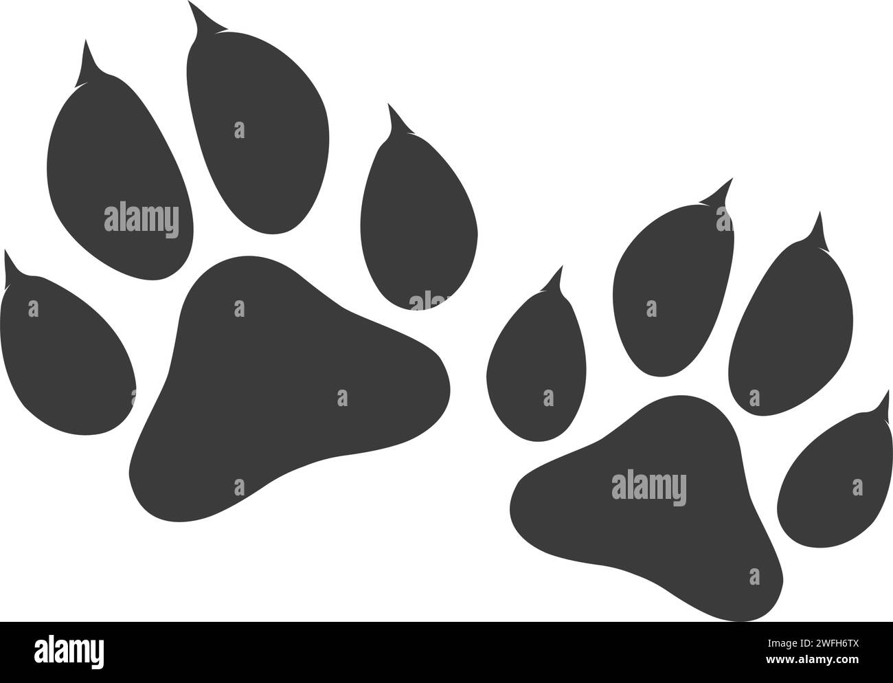 Paw Logo design vector illustration design template Stock Vector Image ...