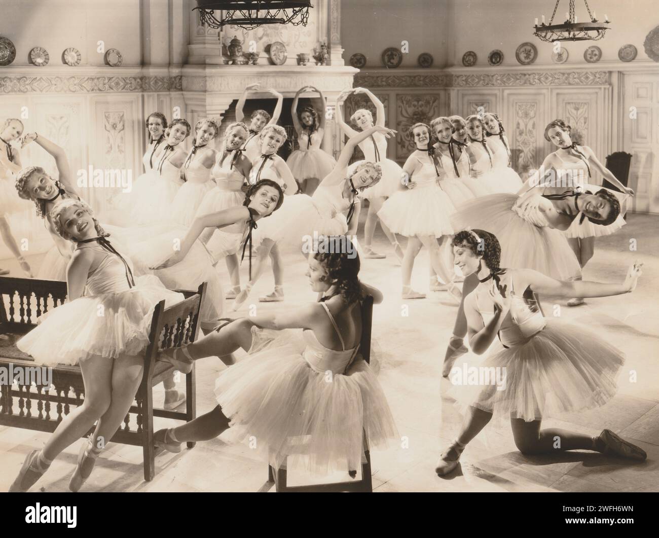 Hollywood Dancing Girls 1930s Behind The Scenes Photograph Stock Photo ...