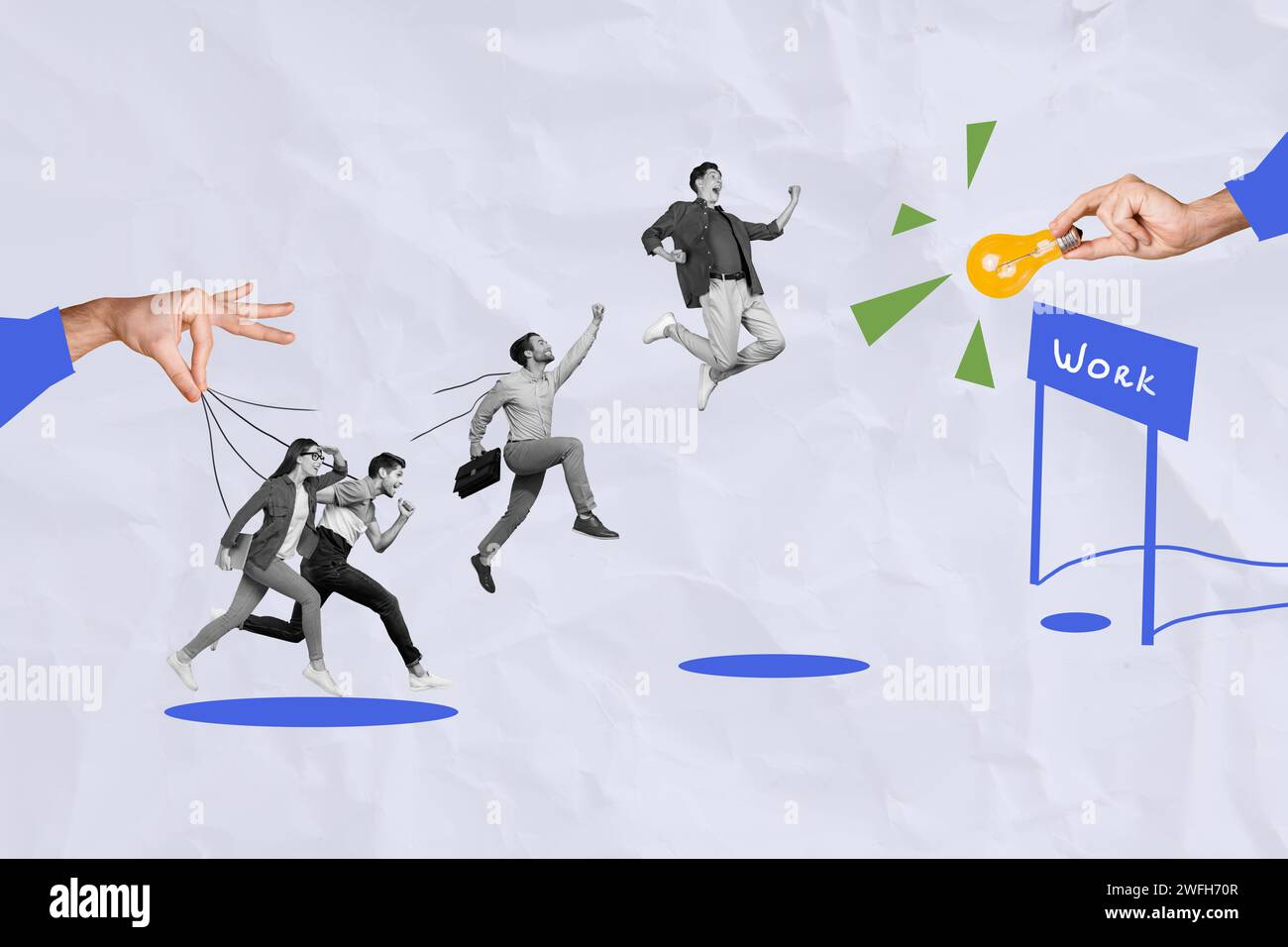 Composite collage picture image of search work candidates recruitment ...